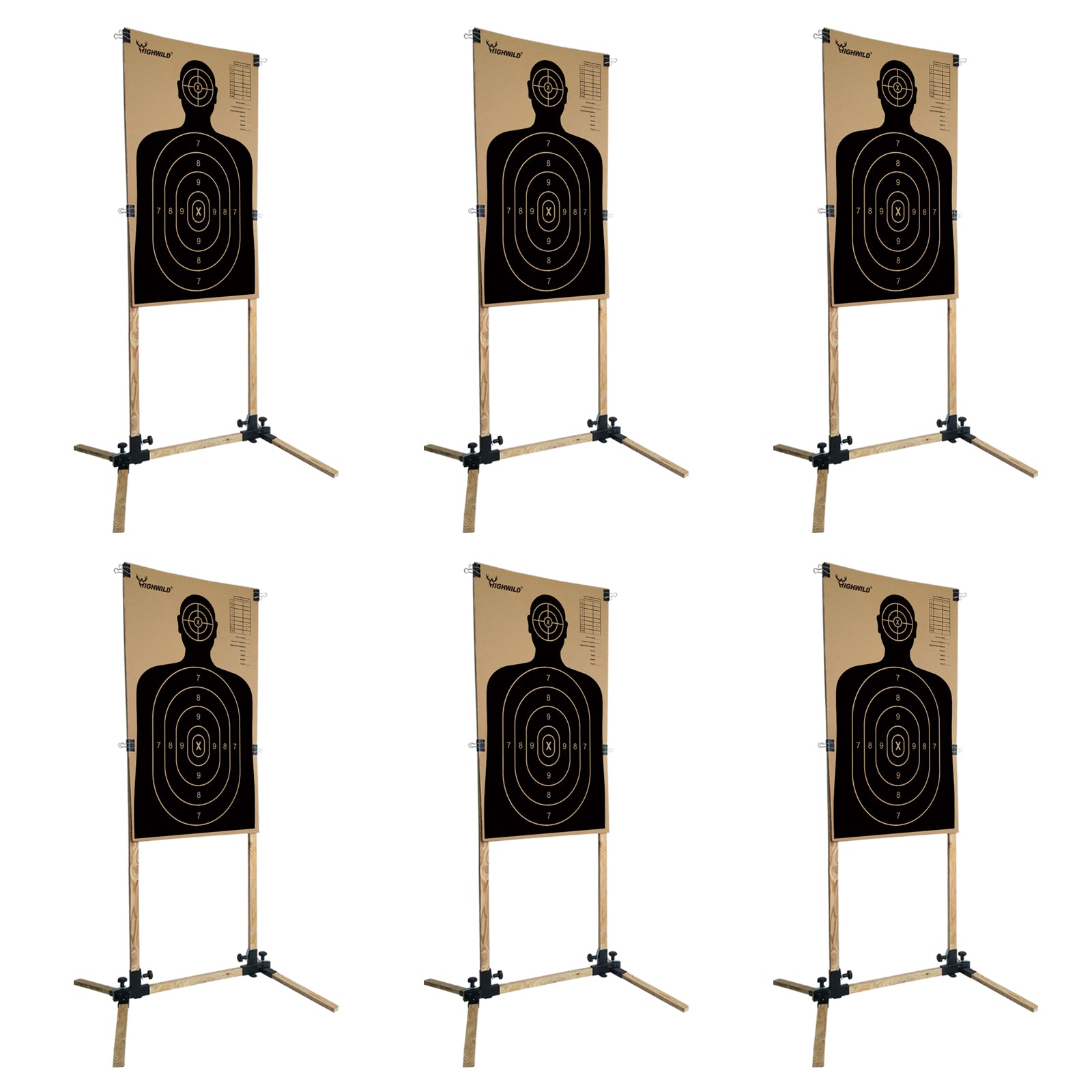 Adjustable Paper Target Stand Base - 6 PACK – Highwild