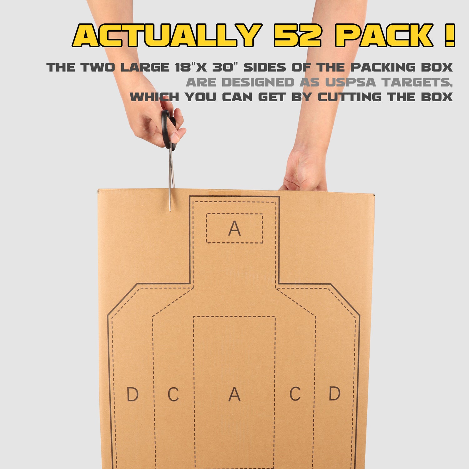 18" X 30" Cardboard Targets for Shooting, Silhouette Paper Targets (US ...