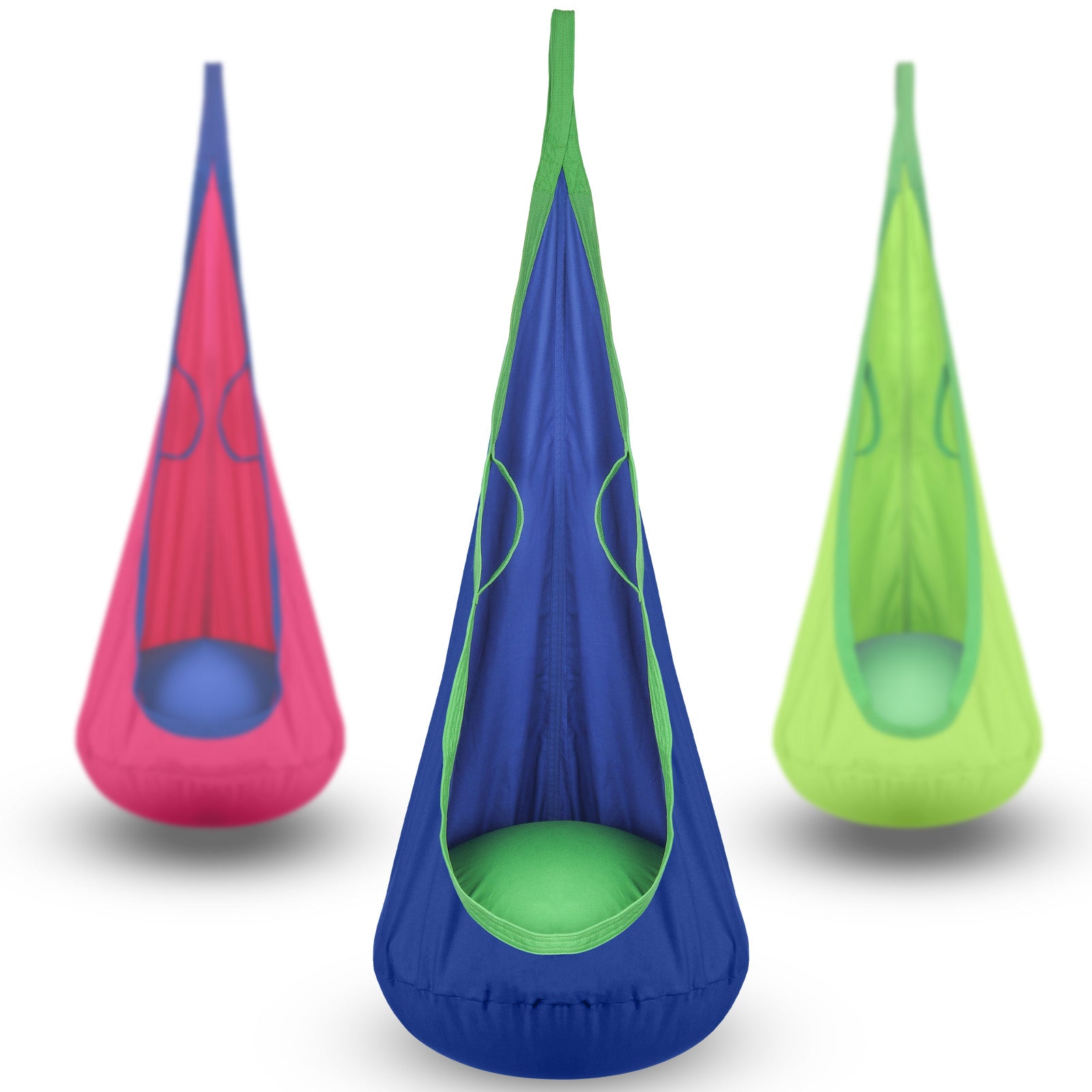 Kids Pod Swing Seat Child Hanging Hammock Chair with Inflatable Pillow ...