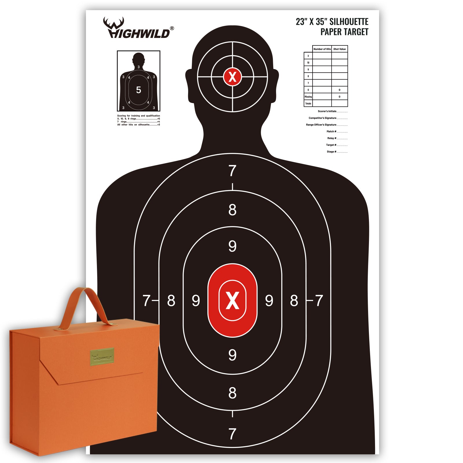 Shooting Range Silhouette Paper Target - 23X35 Inches - Suitable for H ...