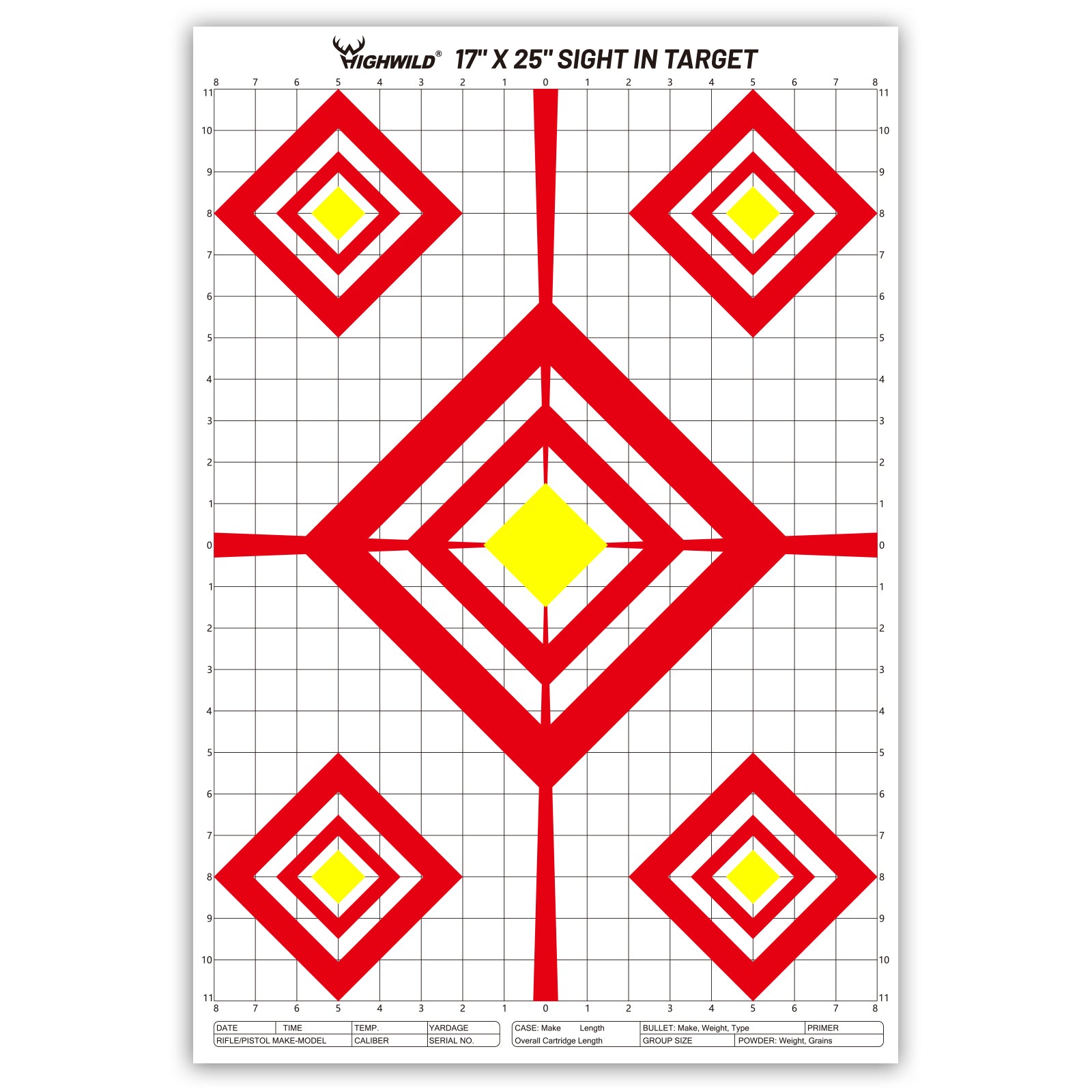 Sight in Shooting Range Paper Target - 17X25 Inches – Highwild