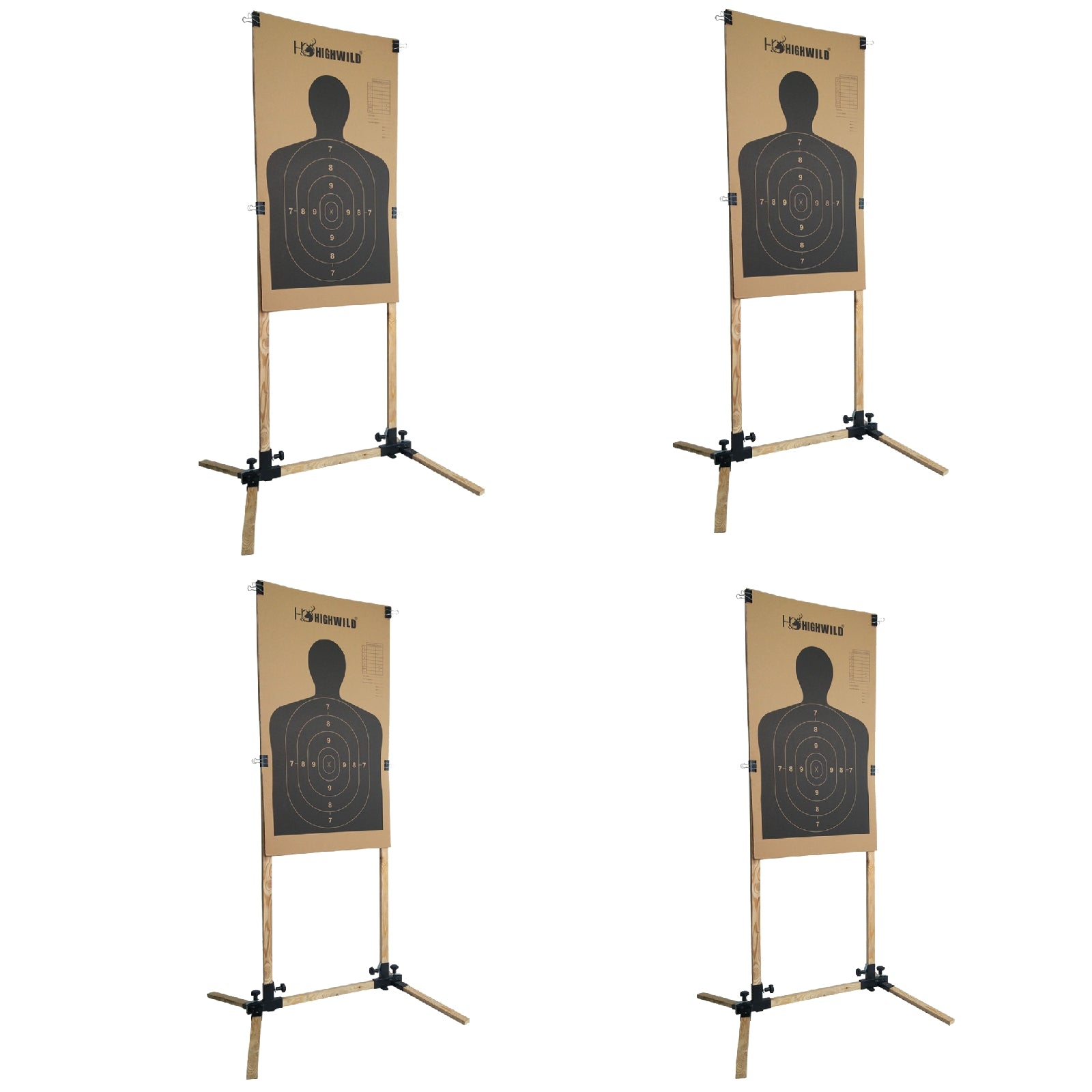 Adjustable Paper Target Stand Base - 4 PACK – Highwild